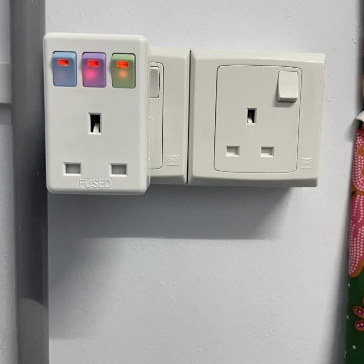 Plug Socket Extension 3way Expander Plugs Universal 3in1 Plug Socket