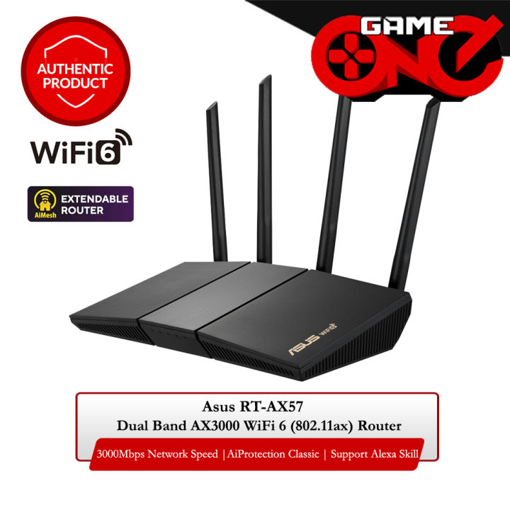 Asus RT-AX57 Dual Band AX3000 WiFi 6 (802.11ax) Router | Lazada PH