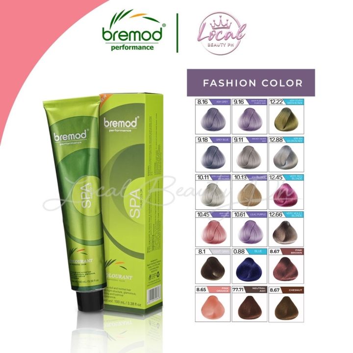 Bremod Hair Color Hair Dye 100 ml Fashion Color (Ash /Ash Gray / Purple ...