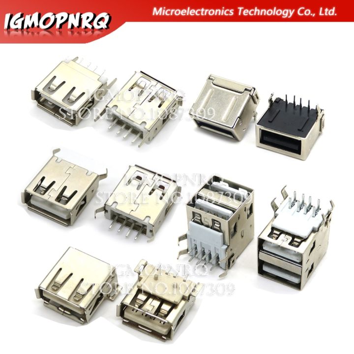 5PCS USB Type A Standard Port Female Male Solder Jacks Connector PCB ...