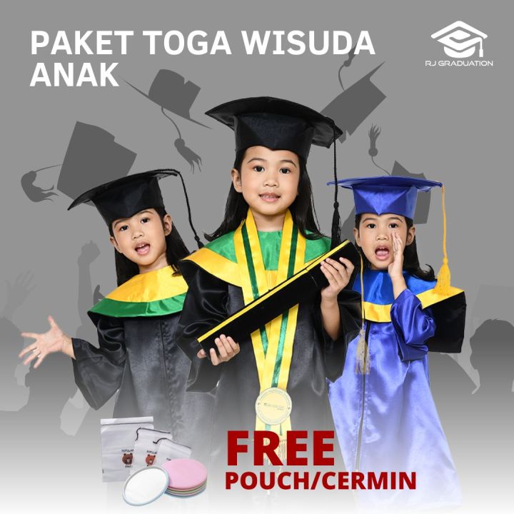 Paket toga wisuda Tk, Perlengkapan wisuda paud, Atribut wisuda Tk, Toga ...