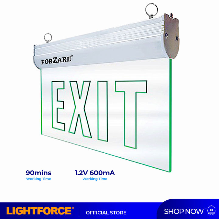 Lightforce LED FZR EXIT, FIRE EXIT, COMFORT ROOM SIGNAGE, SINGLE FACE ...