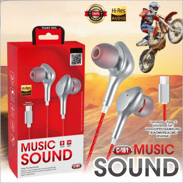 Nexgen Headset / HiFi Handsfree JBL C-181 Premium Colokan TYPE C ...