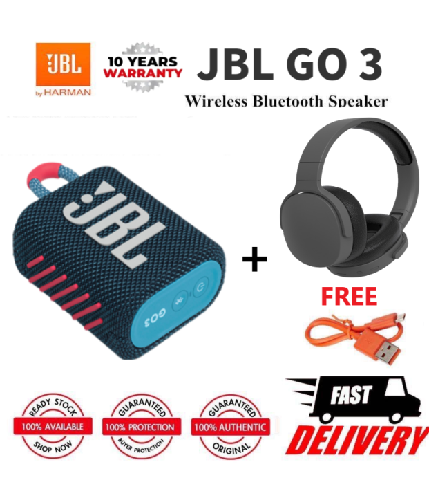 JBL GO 3 / GO3 Portable Bluetooth Speaker waterproof | Lazada PH