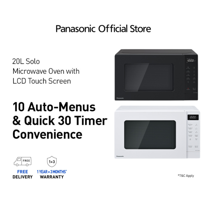 Panasonic 20L Solo Microwave (hitam/putih) NN-ST22QBYPQ / NN-ST21QWYPQ ...
