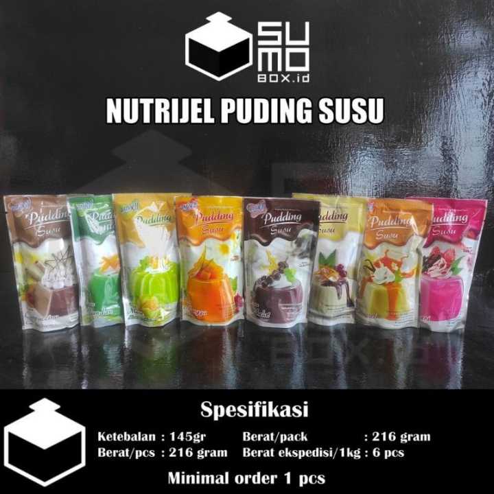 Nutrijell Nutrijel PUDING SUSU rasa 120gr,145gr,170gr / serbuk pudding ...