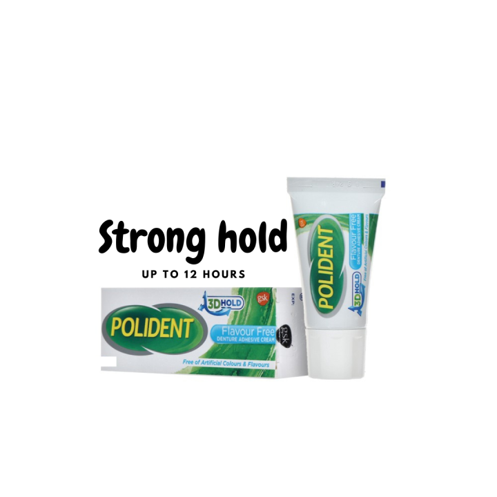 Polident Fresh Mint Denture Adhesive Cream up to 12-hr Strong Kapit ...