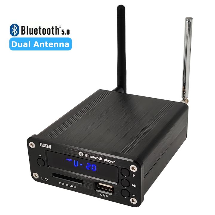 L7 HiFi Bluetooth 5.0 Receiver DAC Stereo Audio Preamp USB Music Player ...