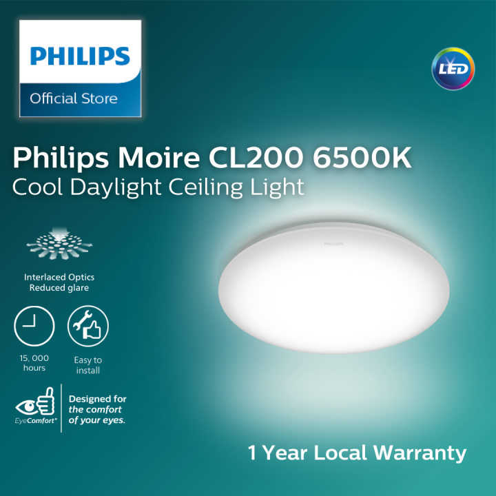 Philips Moire CL200 LED Round Ceiling Light, slim with Eye Comfort ...