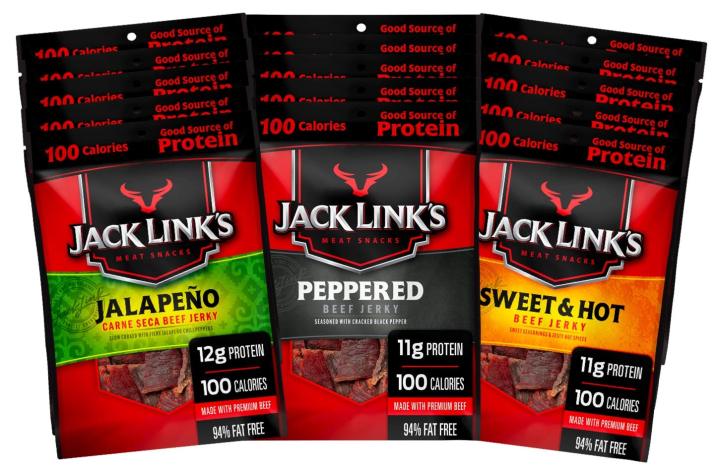Jack Links Meat Snacks Beef Jerky Pack of 15 - Jalapeno Peppered Sweet ...