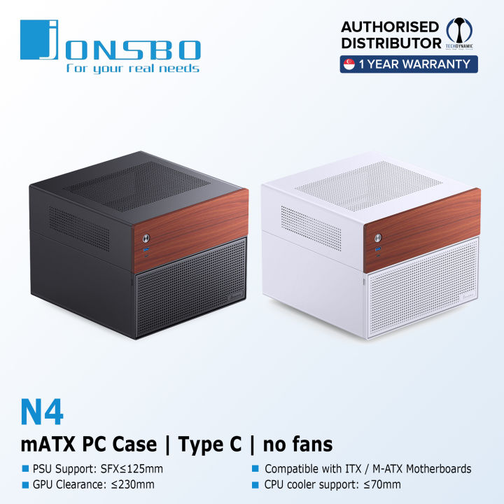 JONSBO N4 Micro-ATX NAS PC Case - Black & White | Lazada Singapore