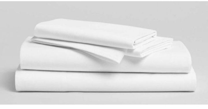 PLAIN WHITE HOTEL/RESORT QUALITY FLAT SHEET BLANKET KUMOT PURE CANADIAN ...