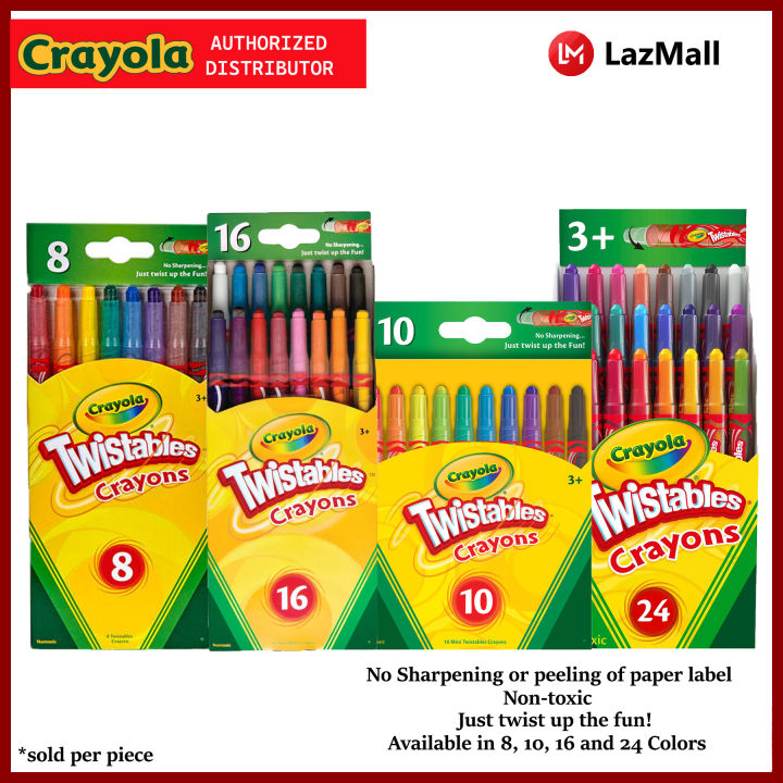 Crayola Twistable Crayons Brilliant Colors Available in 8/10/16/24 ...