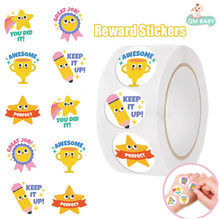 500pcs Reward Stickers Cartoon Reward Star Sticker Teacher Supplies ...