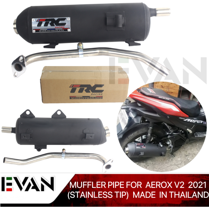EVAN.SHOP Muffler Pipe For Aerox V2 2021 Stainless Tip Made in Thailand ...