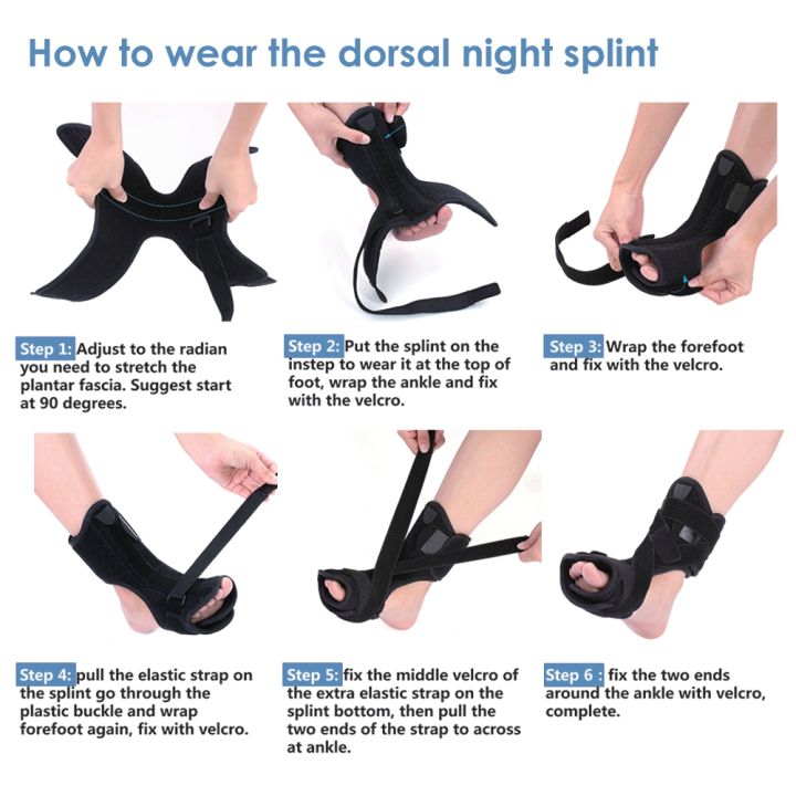 Adjustable Plantar Fasciitis Dorsal Night & Day Splint Foot Orthotic ...