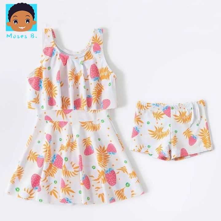 MOSES Quần áo tắm trẻ em bé công chúa mùa hè bé jumpsuit spa chuyên ...