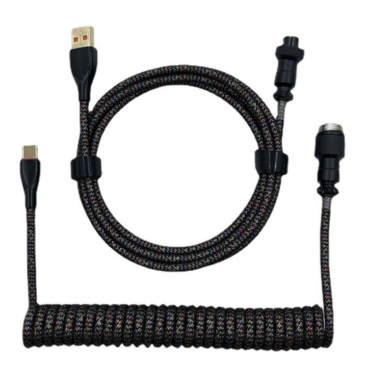 Mechanical Keyboard Cable Aviation Plug-In Cable Spring Cable Game ...