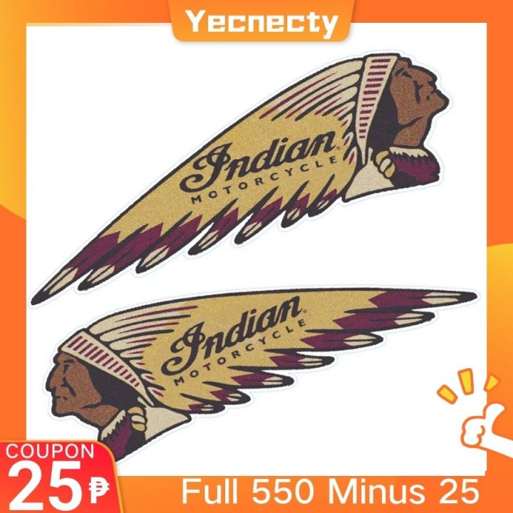 2 X Universal Motorcycle Indian Chief Decals Motorbike Fuel Oil Tank ...