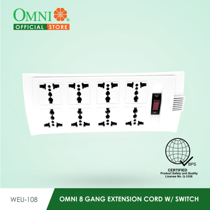 OMNI 8 Gang Extension Cord w/ Switch - WEU-108-PK | Lazada PH
