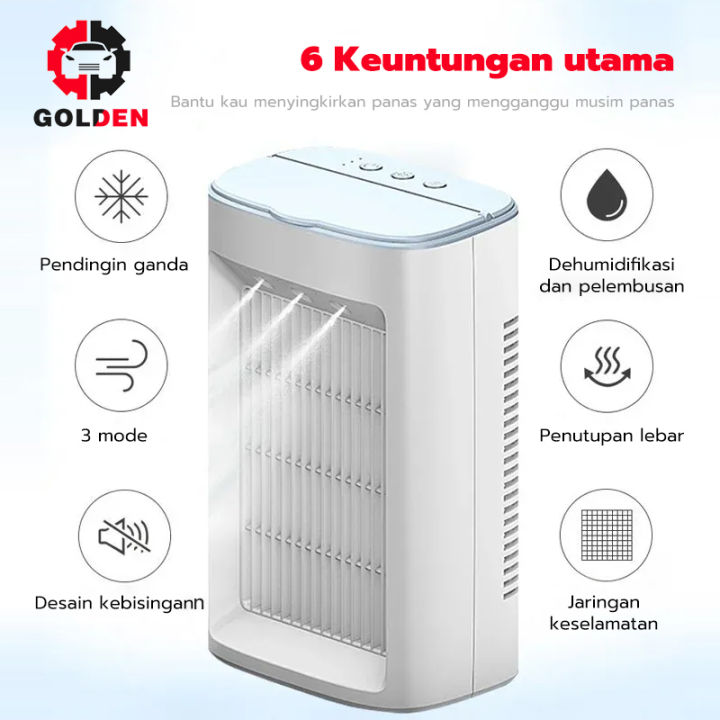 KIPAS ANGIN PORTABLE DINGIN Air Cooler Mini Pendingin Portable USB ...
