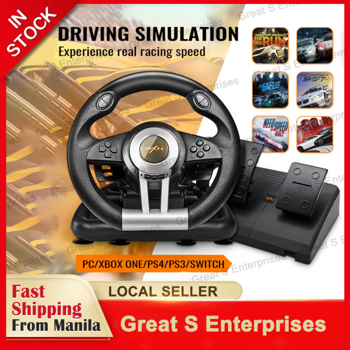 GSE PXN V3II Racing Game Steering Wheel With Pedals For PC,PS4,PS3 ...
