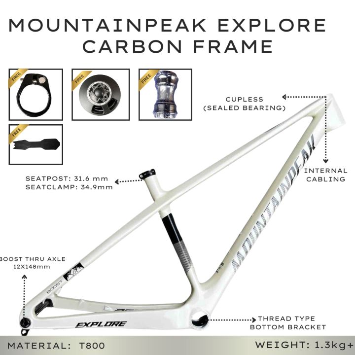 MOUNTAINPEAK EXPLORE CARBON MOUNTAINBIKE FRAME | Lazada PH