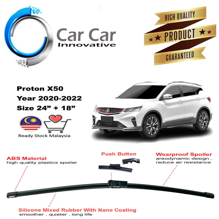 Proton X50 Wiper, Car Wiper Blades, Car Windshield, Year 2020-2022 ( 1 ...