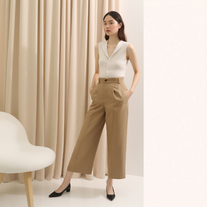 Closet Crush Khaki Short Flared Pants for Women | Lazada PH