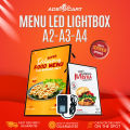 LED Menu Lightbox Black / Board Frame Menu / Order Board/ Milktea Menu ...