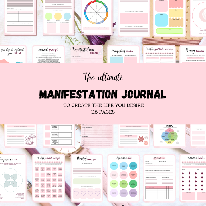 Manifestation Journal, gratitude journal, wellness journal, law of ...