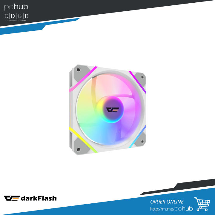 darkFlash DM12F aRGB white, 1 pack, 120mm, aux fan, 6 pin | Lazada PH