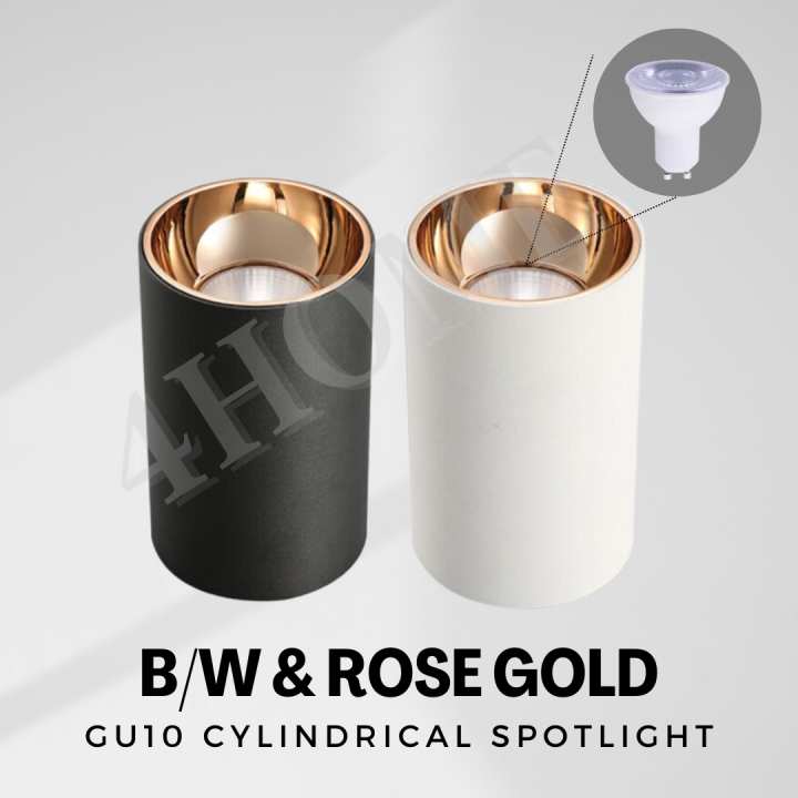 Premium Black White with Rose Gold Ring Cylindrical Spotlight Surface ...