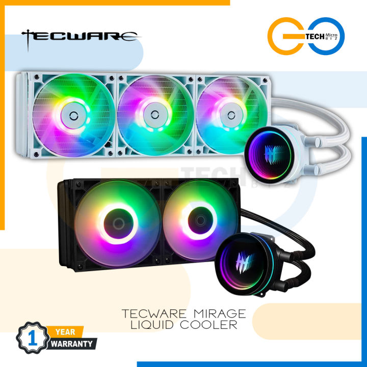 Tecware Mirage 240 / 360 Black White AIO ARGB Liquid Cooler | Lazada PH