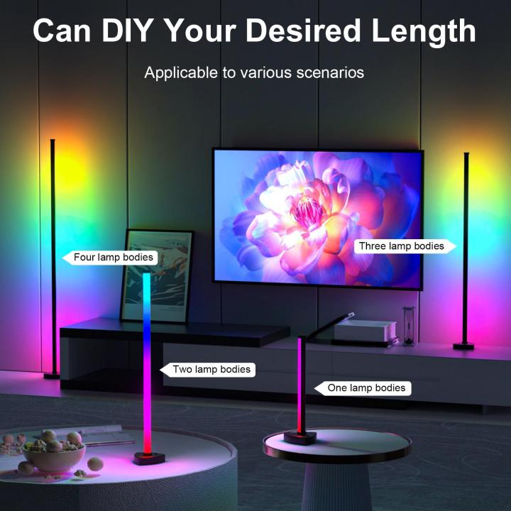 Hifer RGB Floor Lamp with Remote Control Timing Color Changing Lamp ...