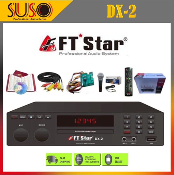 Megapro FT Star DX-2 Karaoke DVD Player (Black) with Free Wired ...