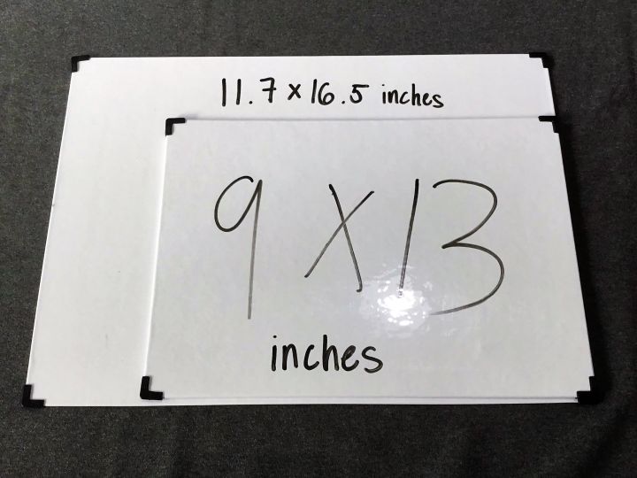 Whiteboard with Edge Protectors 2 sizes (9x13 & 11.7x16.5) White Board ...