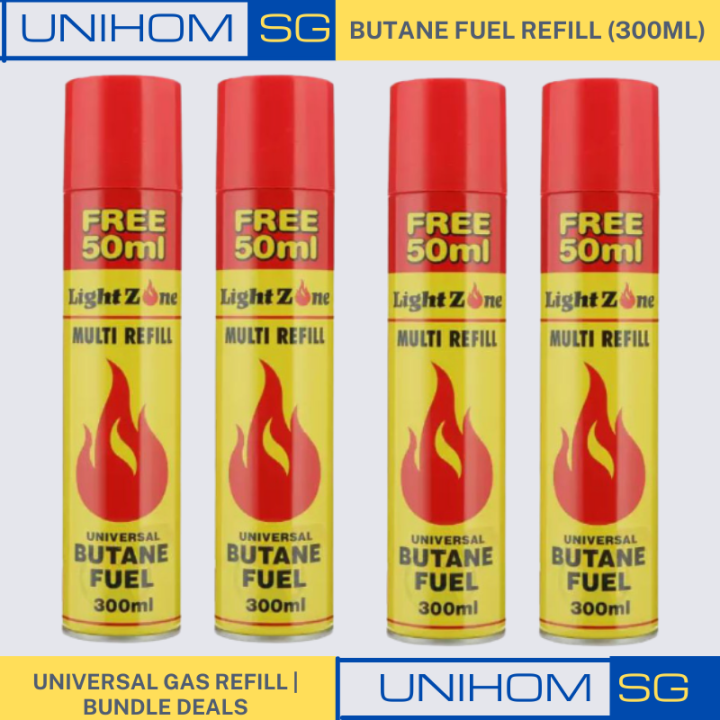 UnihomSG [Ready Stock] Light Zone universal Butane Gas Fuel Refill (300 ...