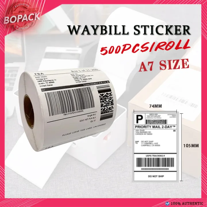 500PCS/ROLL A7 waybill sticker Thermal Adhesive Sticker Label Paper ...
