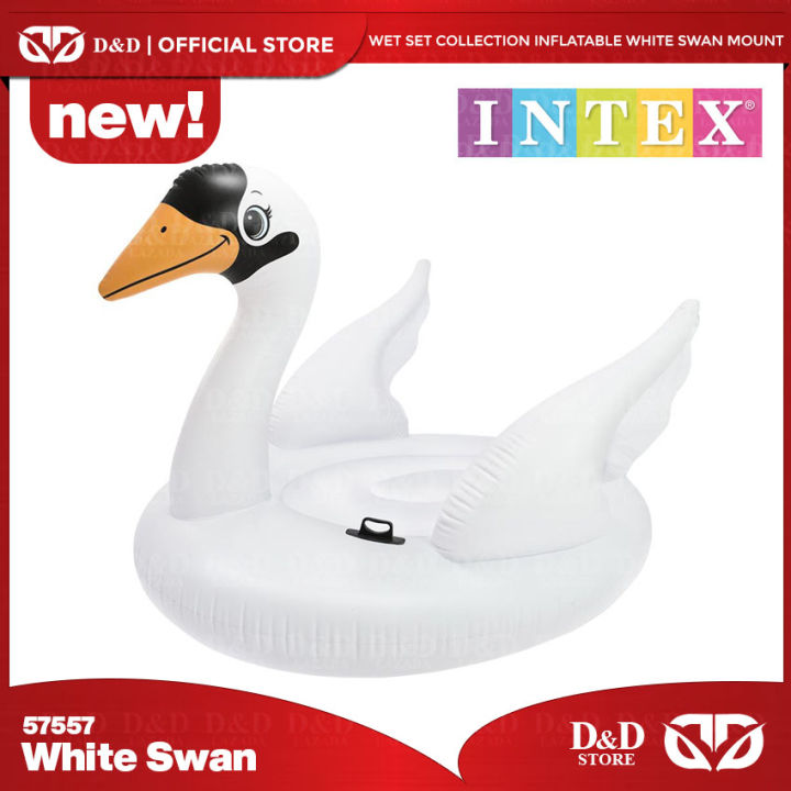 D&D | Inflatable White Swan Ride-On Swimming Floater for Kids ( 130cm x ...
