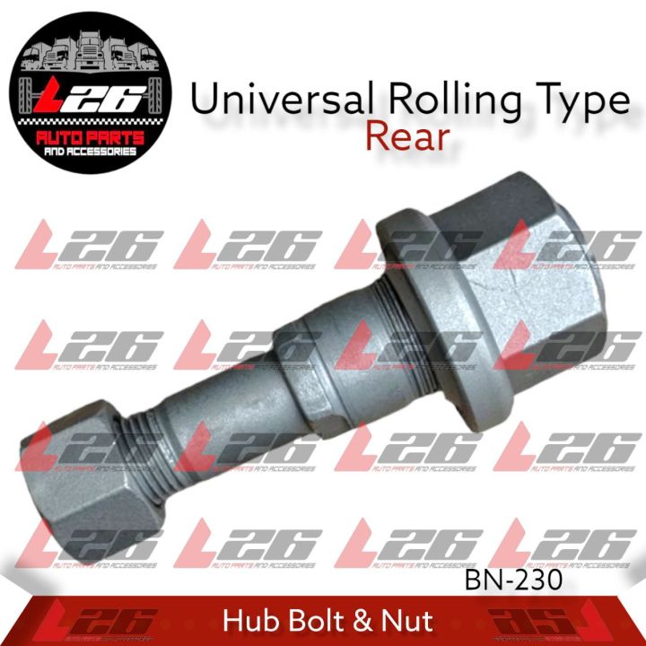 Universal Rolling Type HUB BOLT & NUT Rear BN-230 | Lazada PH