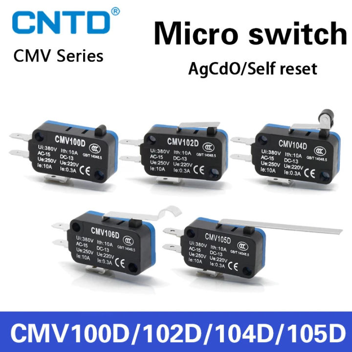 สวิตช์ไมโคร CNTD CMV100D V15สวิตช์เปิดปิดหนึ่งครั้งสวิตช์จำกัดขนาดเล็ก ...