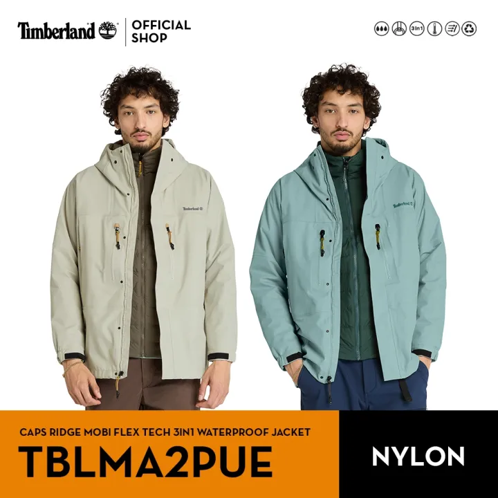 Timberland Men’s Caps Ridge Mobi Flex Tech 3in1 Waterproof Jacket แจ็คเ ...