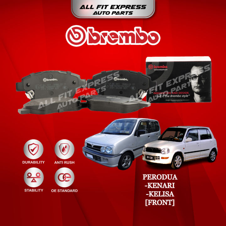 PERODUA KELISA , KENARI FRONT (DEPAN) BREMBO BRAKE PAD 100% ORIGINAL AUTHENTIC PRODUCT (PRICE ...