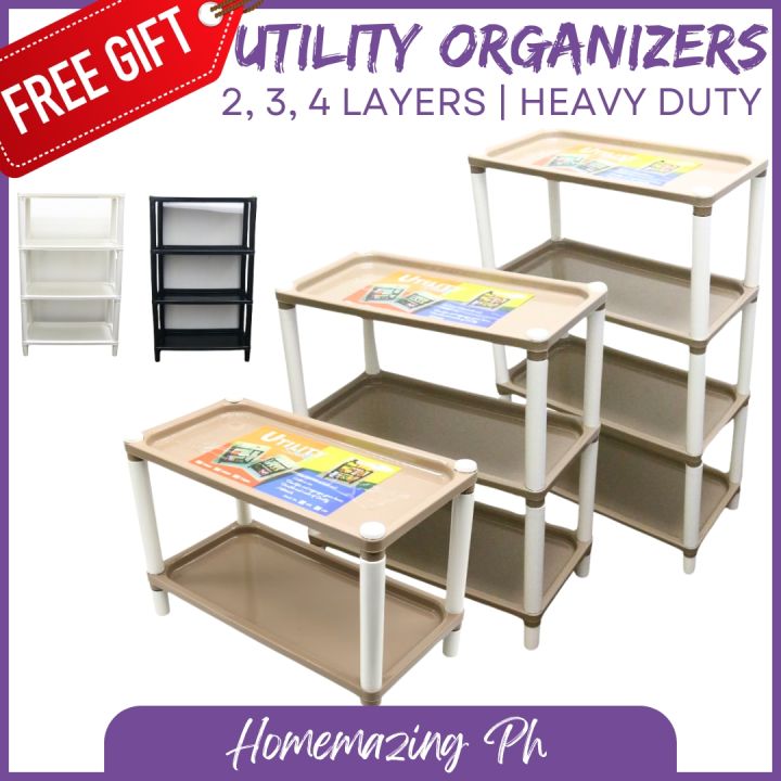 Homemazing Ph Plastic Utility Shelf 2, 3, 4 Layer Storage Rack ...