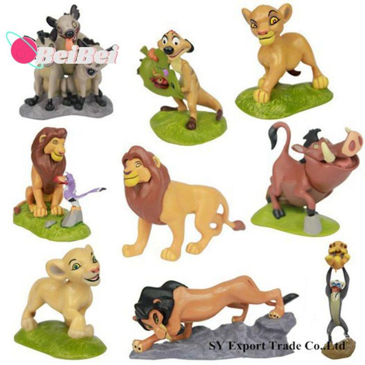 BEIBEI 9pcs Doll Toys lion king Miniatures Toy Figures Doll ornaments ...