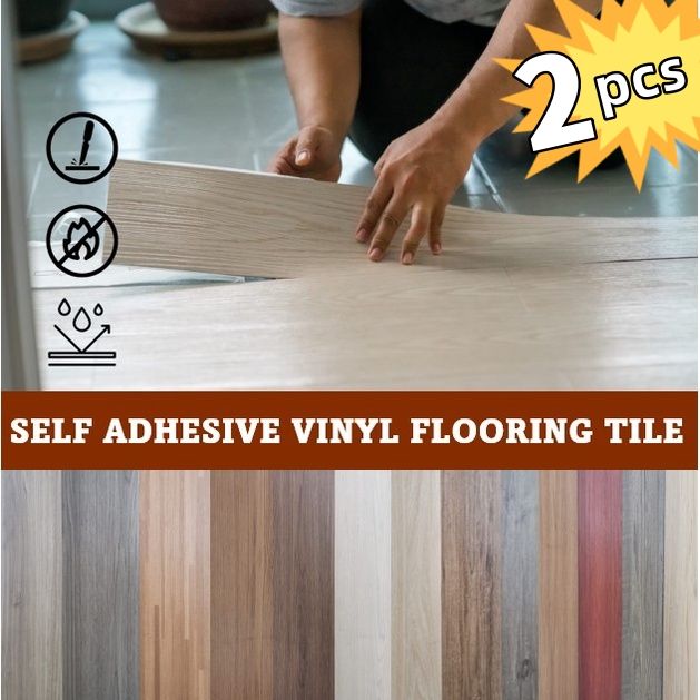 2PCS 3D Waterproof Vinyl Floor Sticker 91x15cm Self Adhesive PVC ...