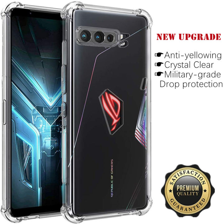 สำหรับ ASUS ROG Phone 3 Strix เคสซิลิโคนนิ่มใสคริสตัลไม่เหลืองเกรดทหาร ...