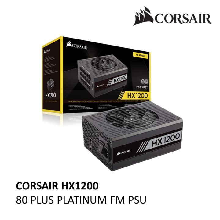 CORSAIR HX1200 1200W 80 PLUS PLATINUM FULL MODULAR POWER SUPPLY | Lazada