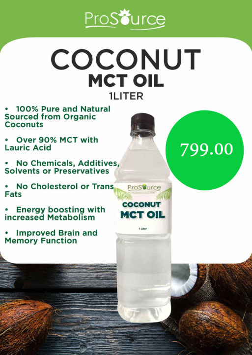 ProSource Organic Coconut MCT Oil 1-Liter | Lazada PH